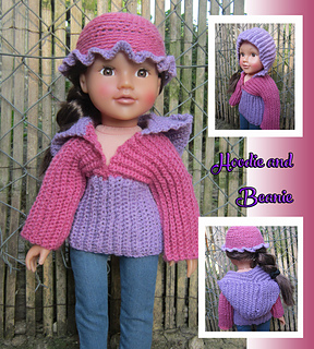 Ravelry: Doll Hoodie and Beanie pattern by Tillys Wishes