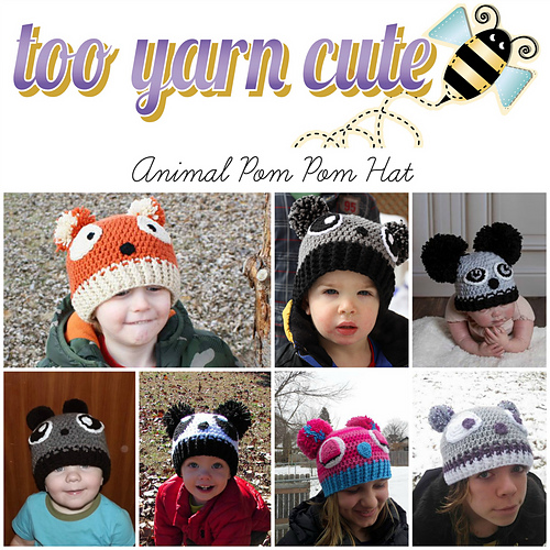 Ravelry: Animal Pom Pom pattern by Too Yarn Cute