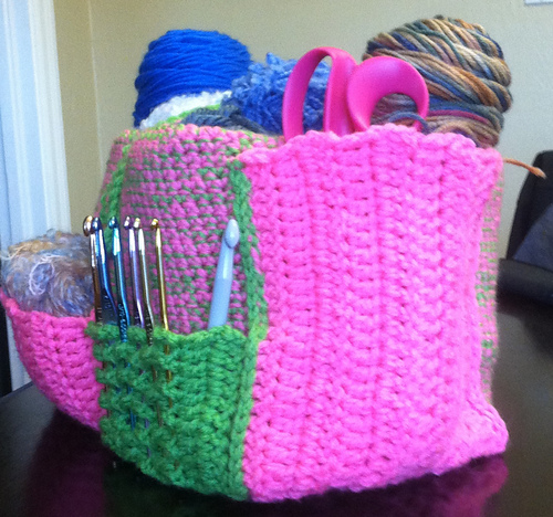 Ravelry: Crocheted Organizer Bag pattern by Too Yarn Cute