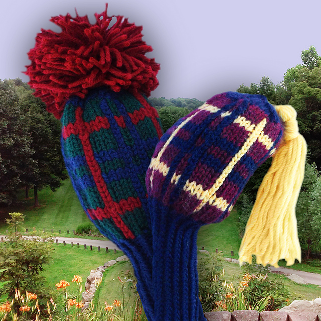 Ravelry: Golf Club Cover ~ Tartan Plaid pattern by Sherrie Kibler