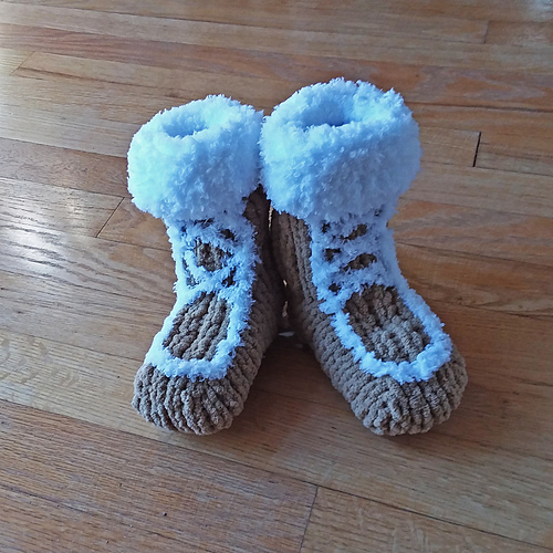 Ravelry: Sherpa Boot Slippers pattern by Sherrie Kibler