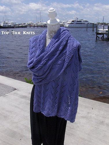 Ravelry: Any Day Lace Wrap pattern by Top Tier Knits
