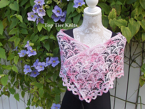 Ravelry: Victorian Fan Palm Scarf pattern by Top Tier Knits