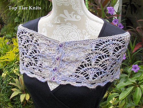 Ravelry: Victorian Fan Palm Scarf pattern by Top Tier Knits