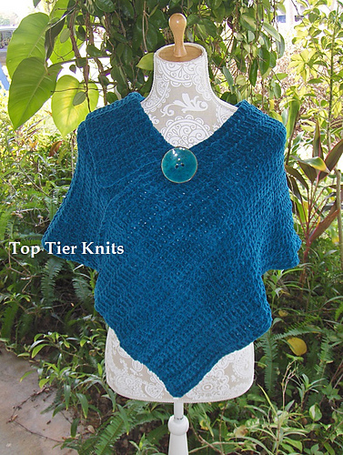 Ravelry: Half Collar Poncho pattern by Top Tier Knits