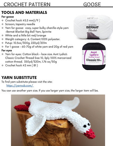 Ravelry: Huggable Snuggle Goose pattern by Tory Pace