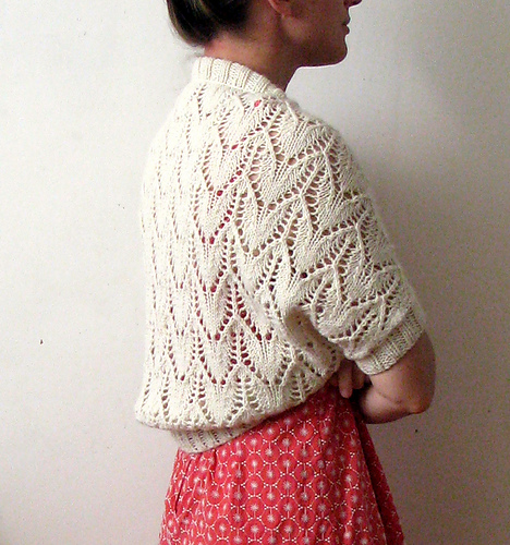 Ravelry: lacy shrug pattern by The Knit Cafe Toronto
