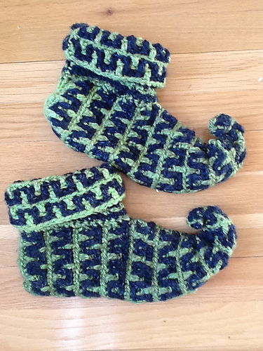 Ravelry: Elf Slippers: Crochet pattern by Kj Hay