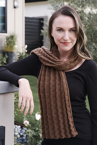 Ravelry: 6800E Cardiff Classic Box Pleated Scarf pattern by Barry Klein