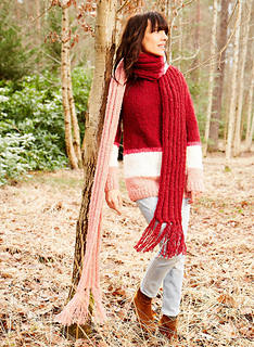 Ravelry: Grande écharpe à franges pattern by Bergère de France