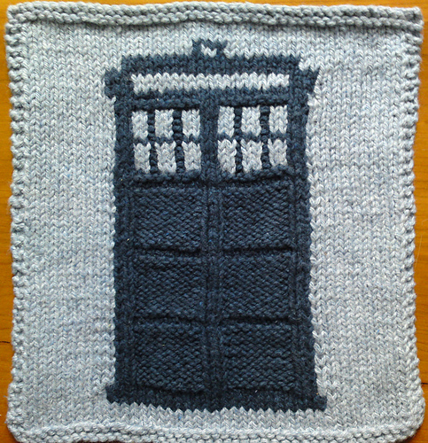 Ravelry: 2-Color TARDIS Dishcloth pattern by Erin Jones