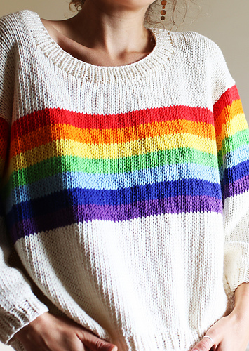 Ravelry: rainbow sweater pattern by Trust the mojo