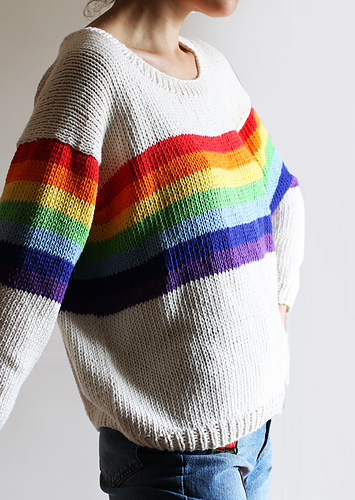 Ravelry: rainbow sweater pattern by Trust the mojo