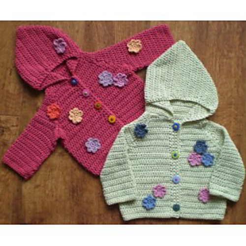 Ravelry: Hooded Jacket - Flowers TC035 pattern by Kathryn John