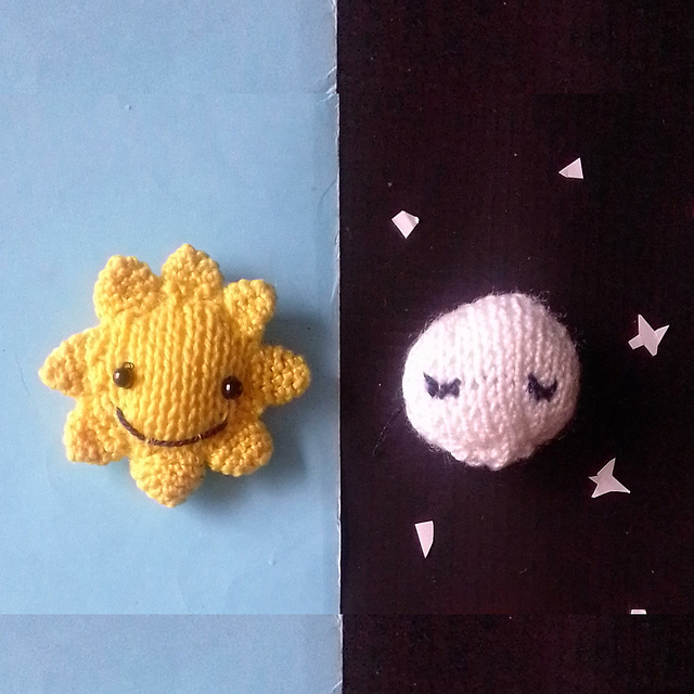 Ravelry: postcard sun and moon pattern by TwinsDesign