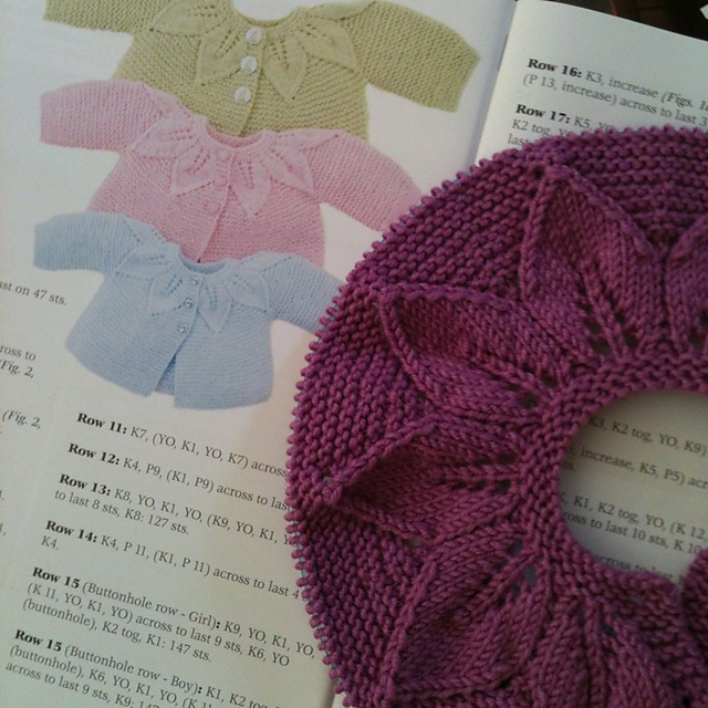 Ravelry: TwistedKnitter's Leaf Sweater for Baby Mc