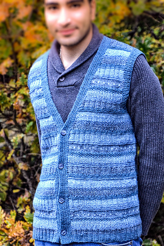 Ravelry: Vest in blue pattern by Ann Linderhjelm