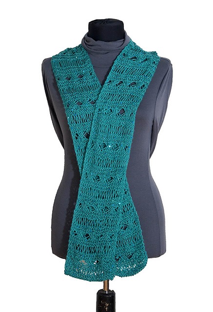 Ravelry: Yarnover Cross Scarf pattern by Rozetti Yarns