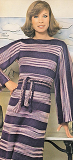 Ravelry: 2391 Dress with horizontal stripes pattern by Passap Design Team