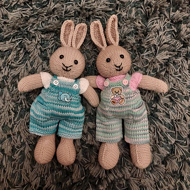 Ravelry: Valerie321's Turquoise dungarees bunny