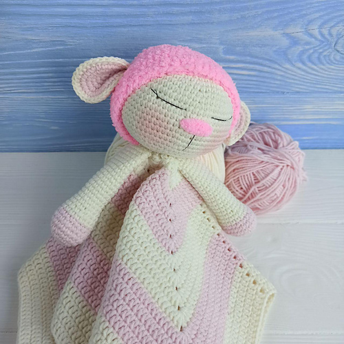 Ravelry: Sleeping Lamb Baby Lovey pattern by Valerie Burova