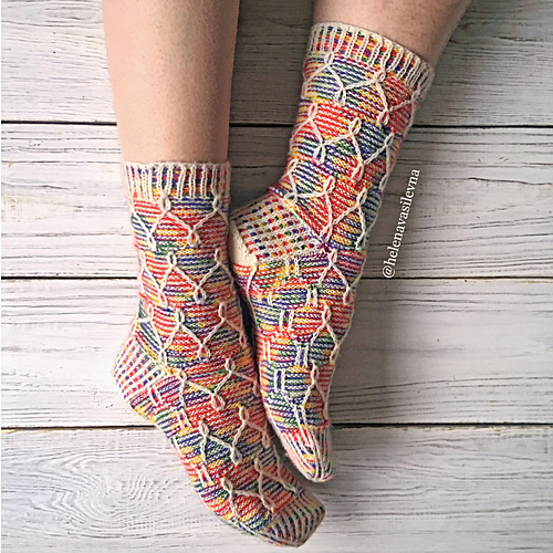 Ravelry: Carnival Socks pattern by Alena Malevitch