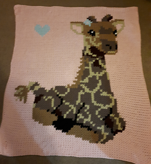 Ravelry: Girl Baby Giraffe Love Afghan pattern by Allyssabeth's Crochet