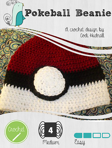 Ravelry: Pokemon Pokeball Beanie Hat pattern by Codi Hudnall