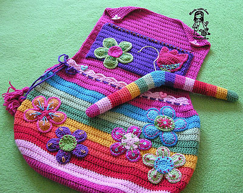 Ravelry: Rainbow pockets organizer pattern by Vendula Maderska