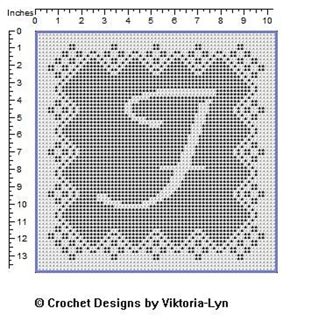 Ravelry: Filet crochet letter "F" pattern by Viktoria-Lyn