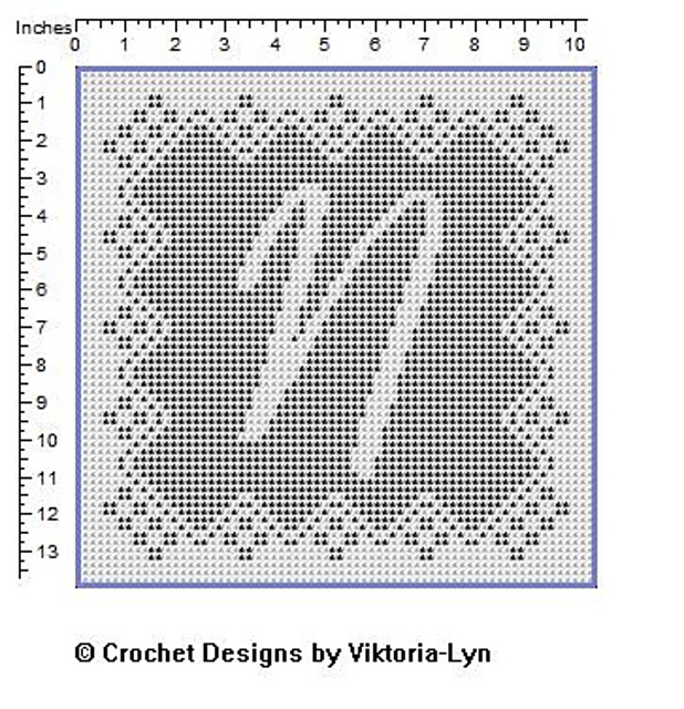 Ravelry: Filet crochet letter "N" pattern by Viktoria-Lyn