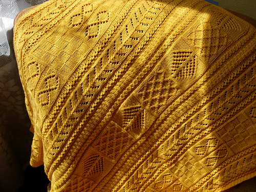 Ravelry: # 16 Knitted coverlet pattern by Sandra Magazine