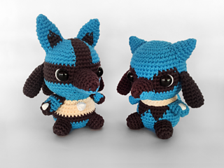 Ravelry: Lucario & Riolu pattern by Erin Kim