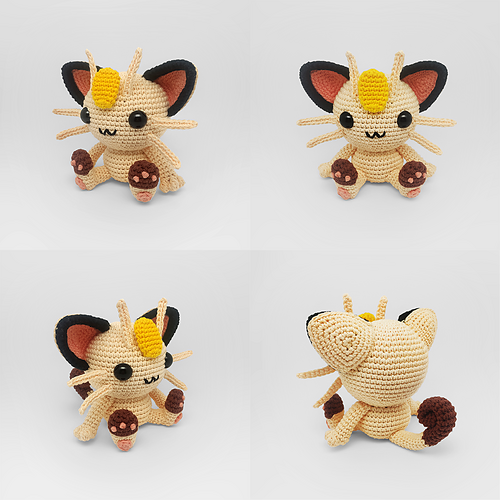 Ravelry: Meowth & Persian pattern by Erin Kim