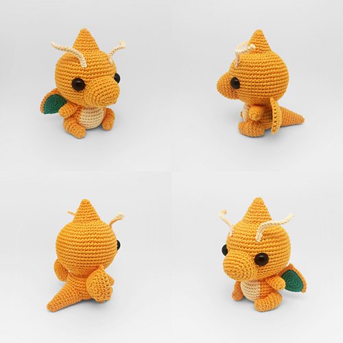 Ravelry: Dratini, Dragonair & Dragonite pattern by Erin Kim