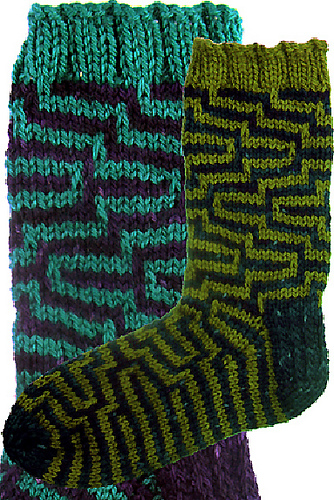 Ravelry: Puzzle Socks pattern by Violet Green