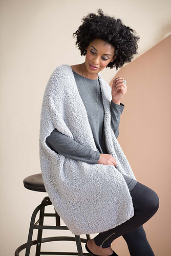 Ravelry: #16 Bouclé Open Vest pattern by Rebecca Kevelson