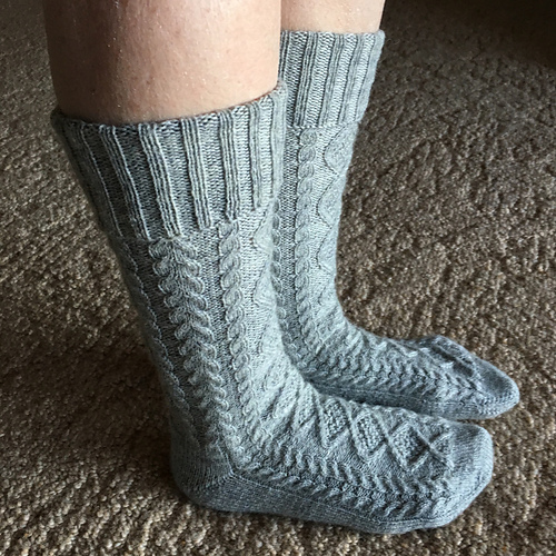 Ravelry: Fine and Smooshy Cable Socks pattern by Yvonne Kadwell