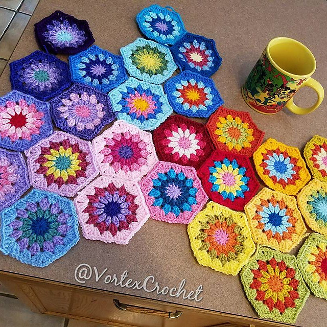 Ravelry: VortexCrochet's Crochet Starburst Hexagon