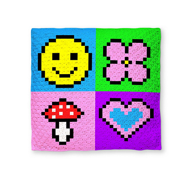 Ravelry: Fun Emoji C2C Pillow pattern by Tree Studio