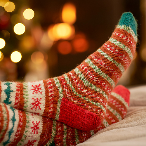 Ravelry: Gretel Christmas Motif Knitted Socks pattern by Winwick Mum