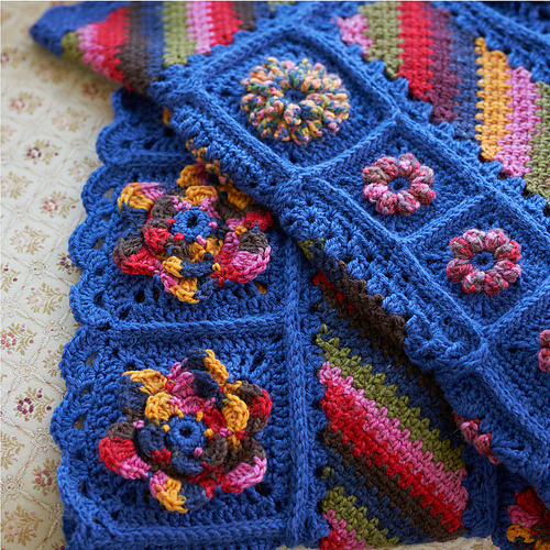 Ravelry: Bloom Blanket CAL- Part One Sewing Seeds pattern by Zandra Rhodes