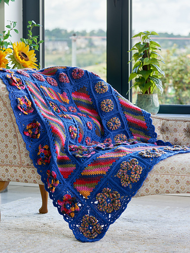 Ravelry: Bloom Blanket CAL- Part One Sewing Seeds pattern by Zandra Rhodes