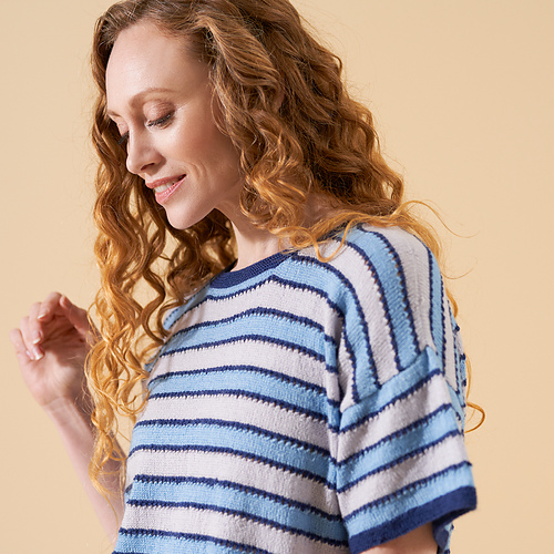 Ravelry: Clara Eyelet Striped Top pattern by Chloe Elizabeth Birch