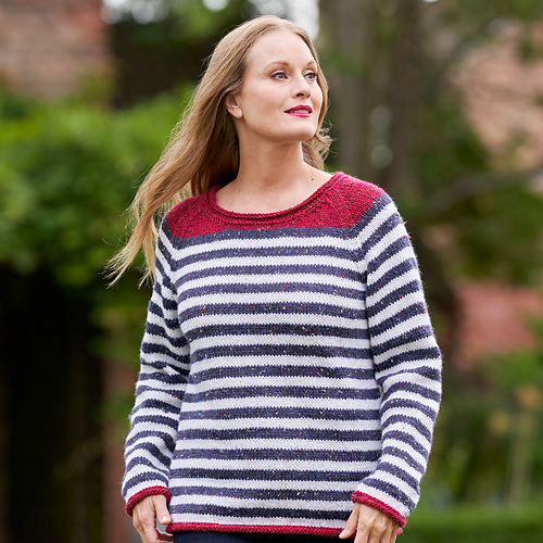 Ravelry: Jennifer Women's Snoop Neck Jumper pattern by Jenny Watson