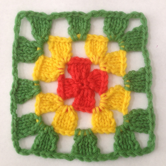 Ravelry: Knitted Granny Square pattern by Betty Salpekar