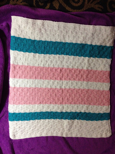 Ravelry: Wavy Checkerboard Baby Blanket pattern by Julie Fraser