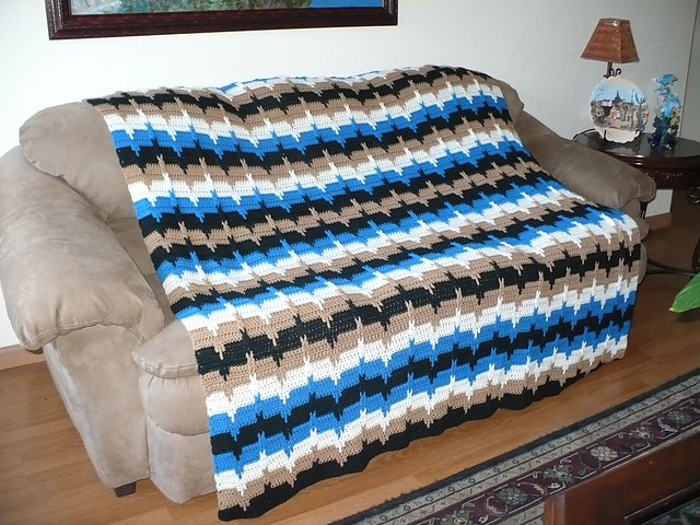 Ravelry: Jacob's Ladder Afghan pattern by Bev's Country Cottage