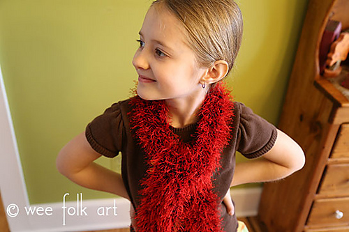 Ravelry: Fuzzy Boa Scarf pattern by Michelle WeeFolkArt