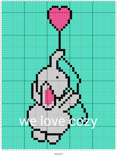 Ravelry: Elephant Pixel Graphgan pattern by We Love Cozy